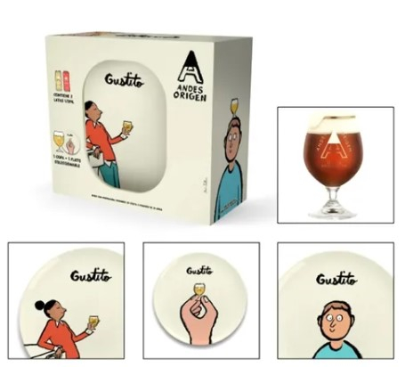 DeliMart - Cerveza Rubia Andes 473 Cc Set 2 Latas + Regalo Copa + Plato ...