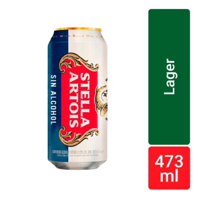 DeliMart - Cerveza Rubia Stella Artois Sin Alcohol 473 Ml